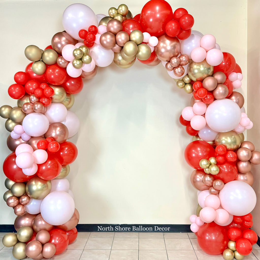 Organic Valentines Day Balloon Arch