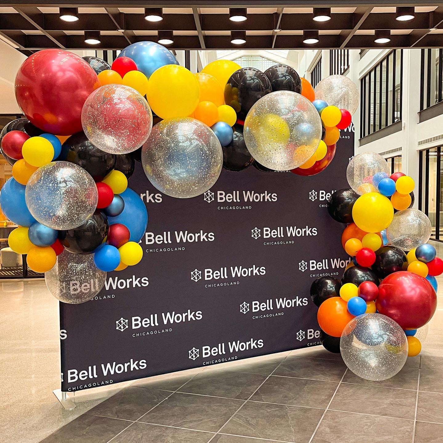 Lively Promotional Event Backdrop Garland