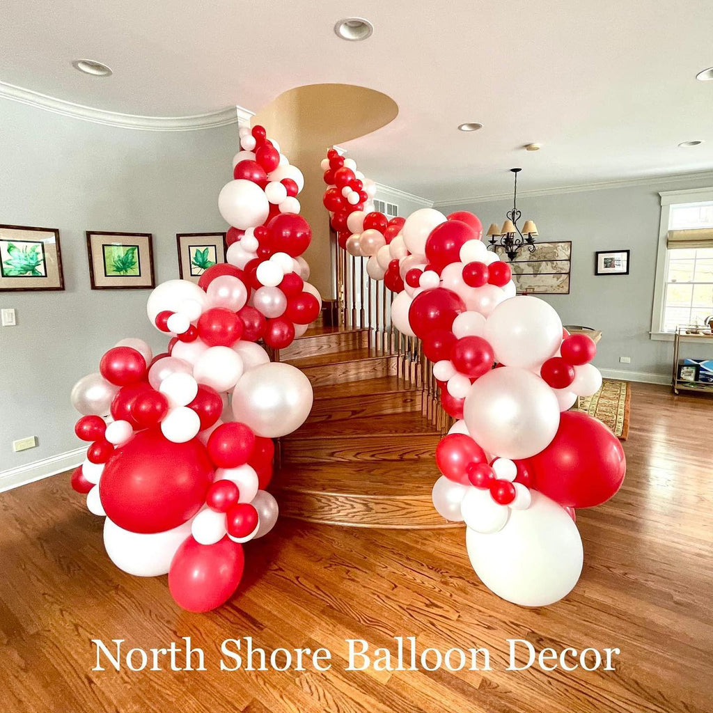 Voluminous Residential Party Stair Railing Garland